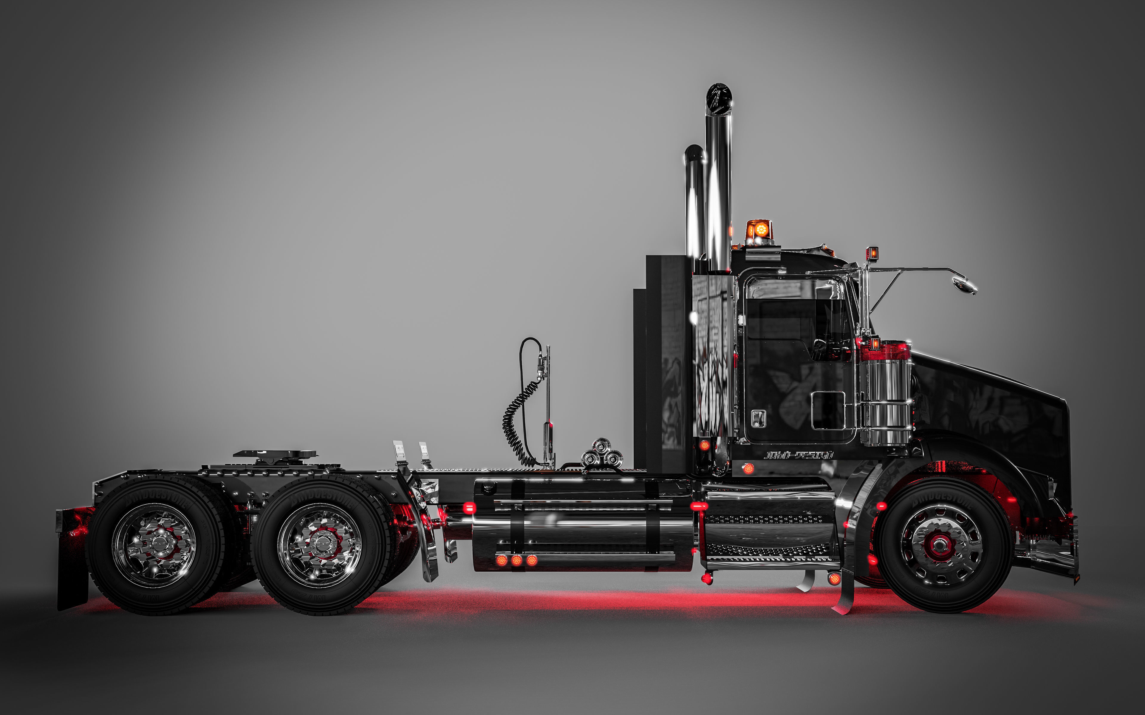 Kenworth T800 American Custom John-Design 3D model | CGTrader