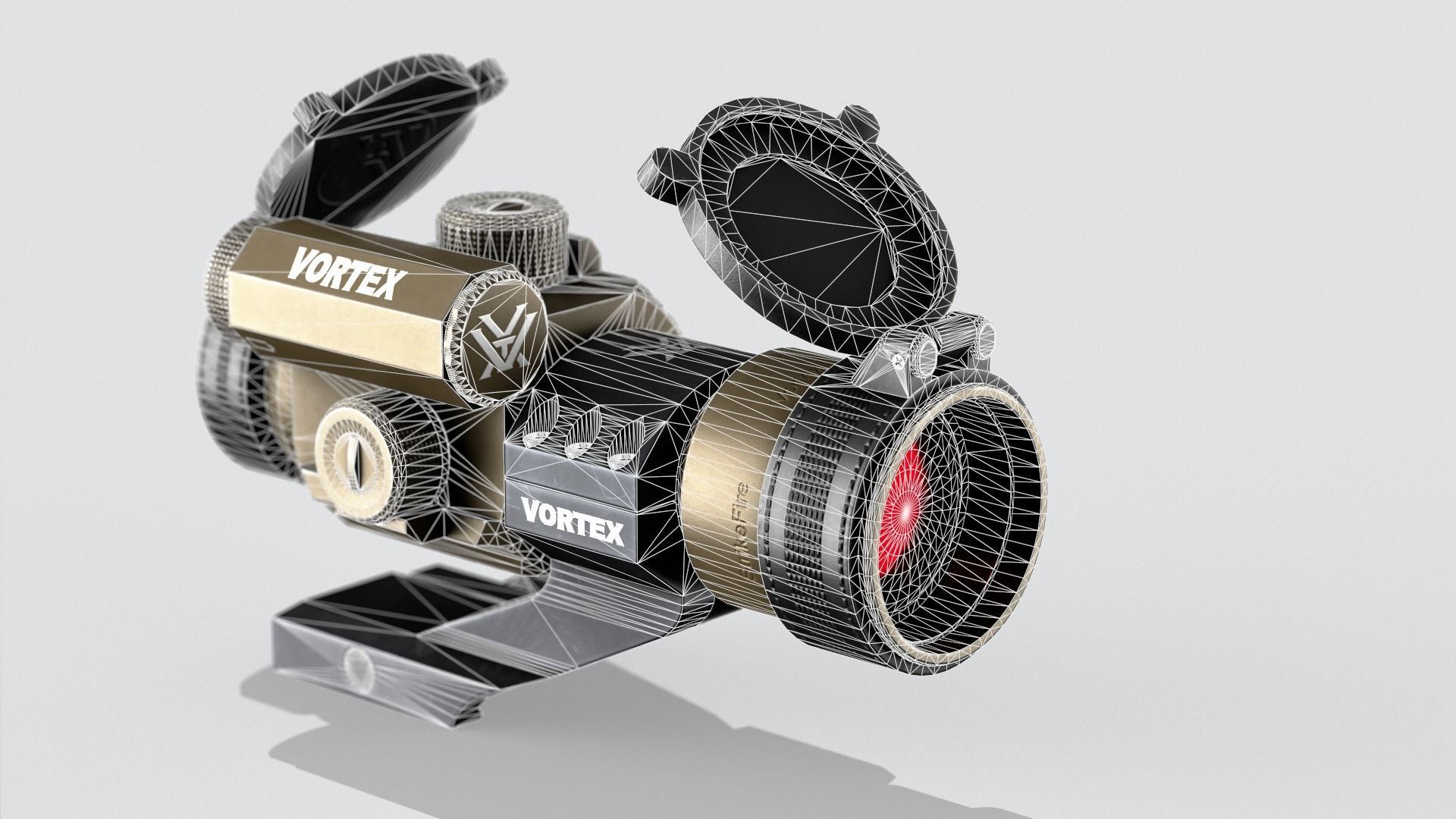 3D model Vortex StrikeFire2 Red Dot Sight VR / AR / low-poly | CGTrader
