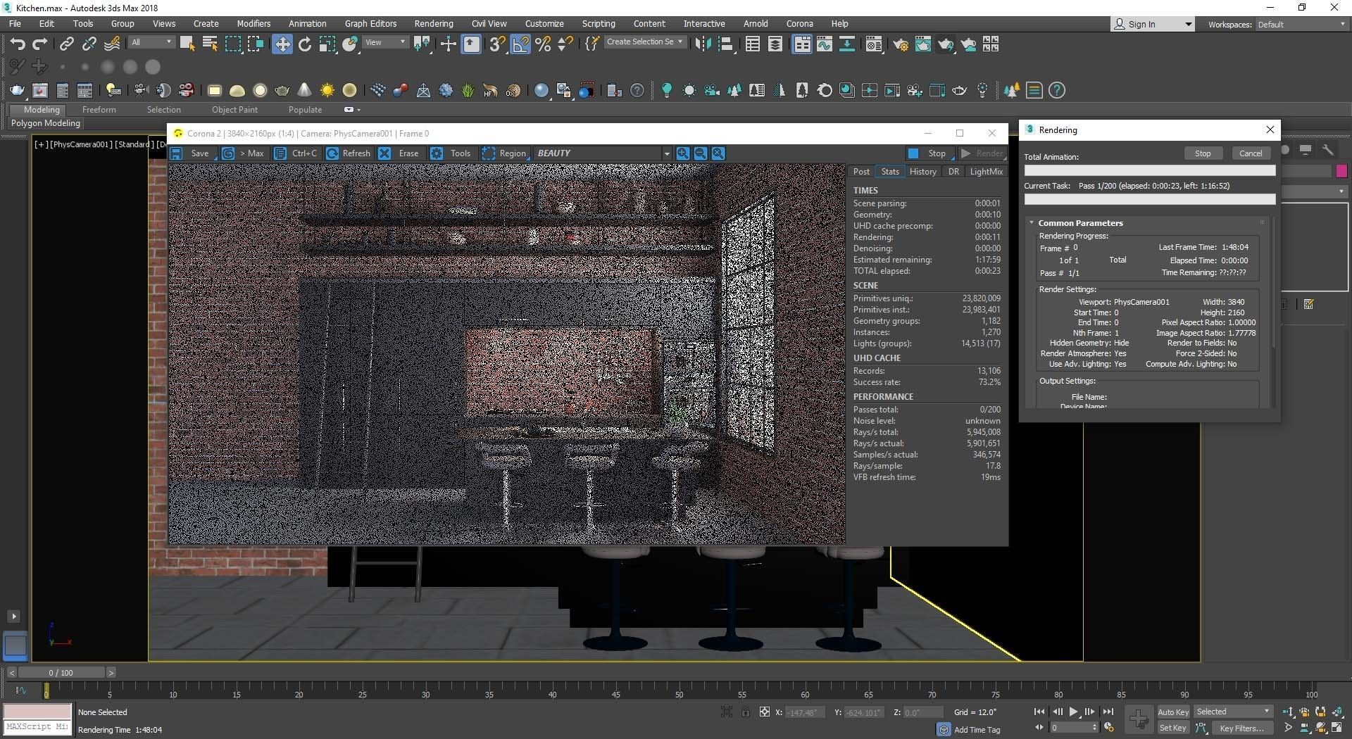 Black modern kitchen 3D model 3D model | CGTrader