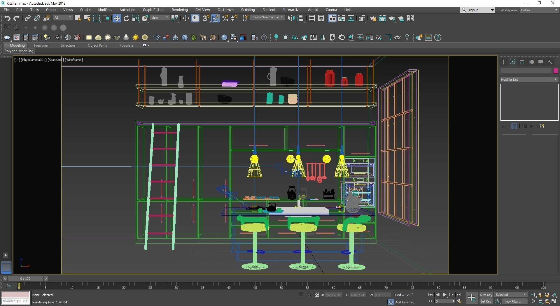 Black modern kitchen 3D model 3D model | CGTrader