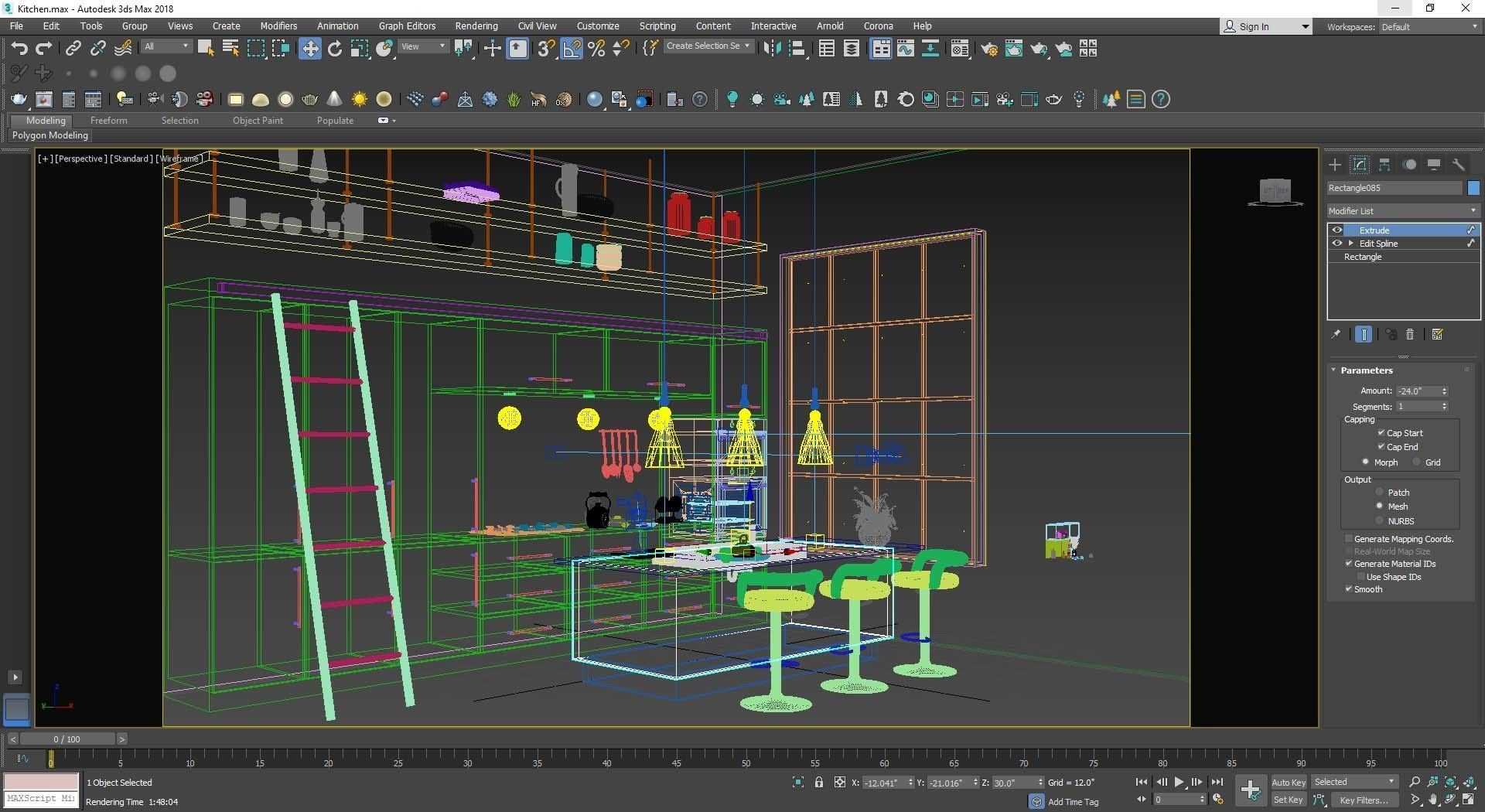 Black modern kitchen 3D model 3D model | CGTrader