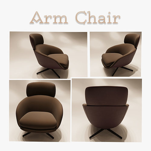 3D model Arm chair VR / AR / low-poly | CGTrader