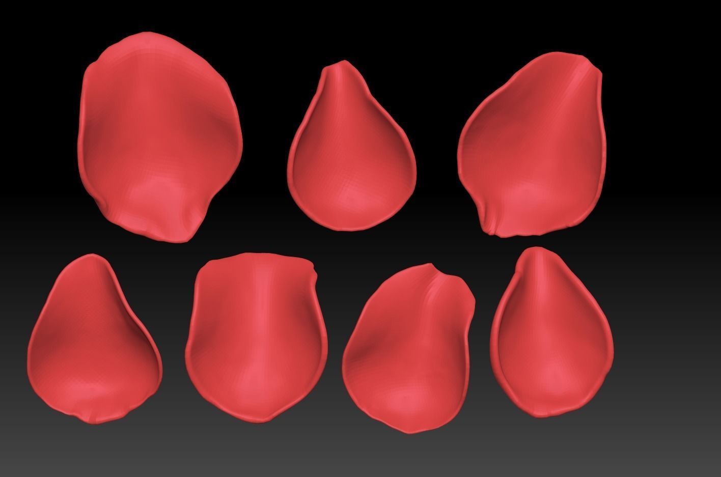 Rose petal 3D printing STL Download 3D model 3D printable | CGTrader