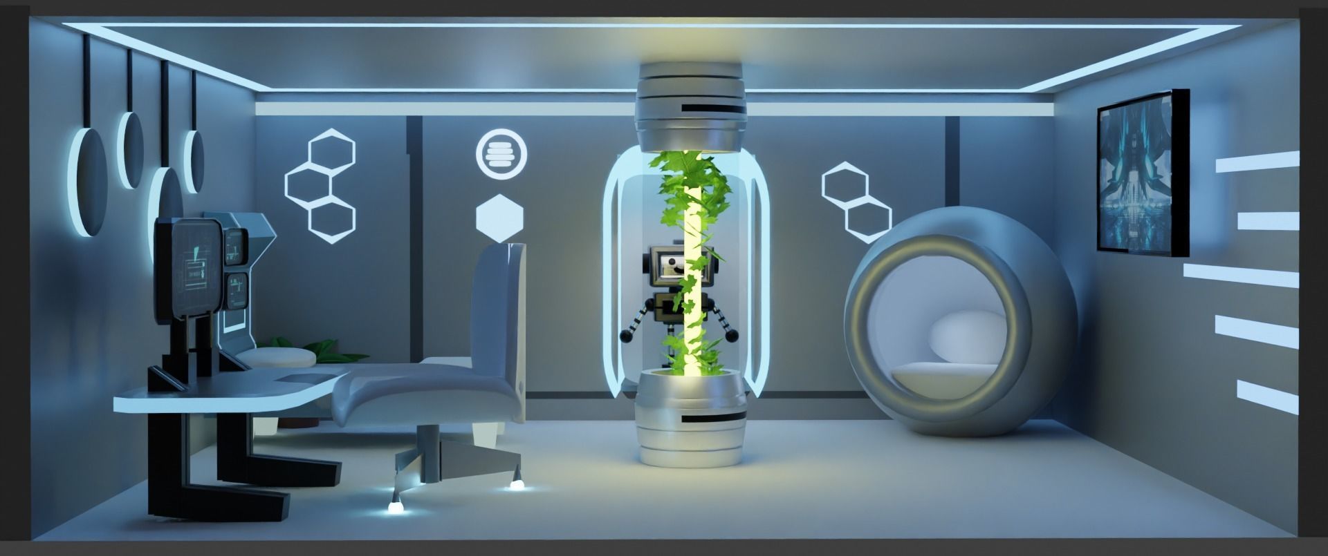 SCI-FI GAME ROOM 3D model | CGTrader