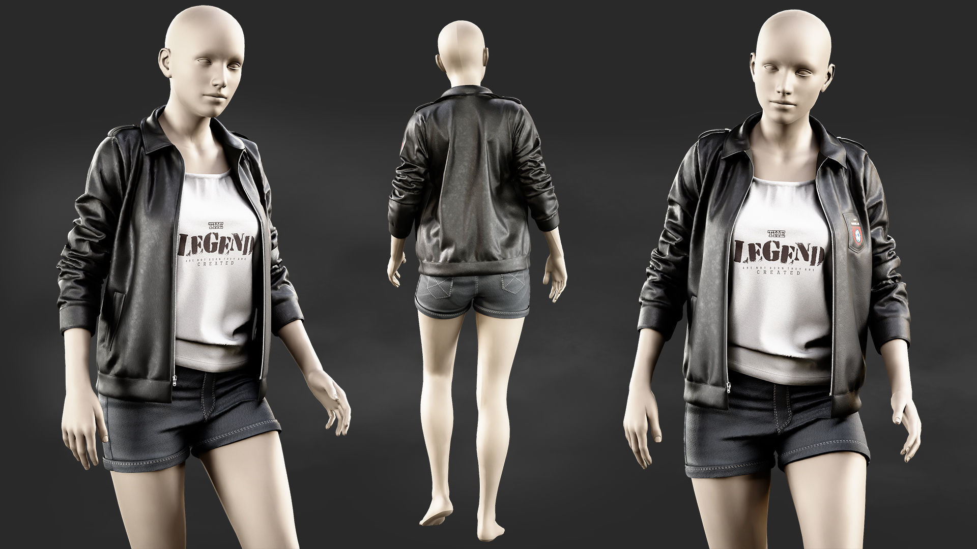Girls Outfit 005 3D model | CGTrader