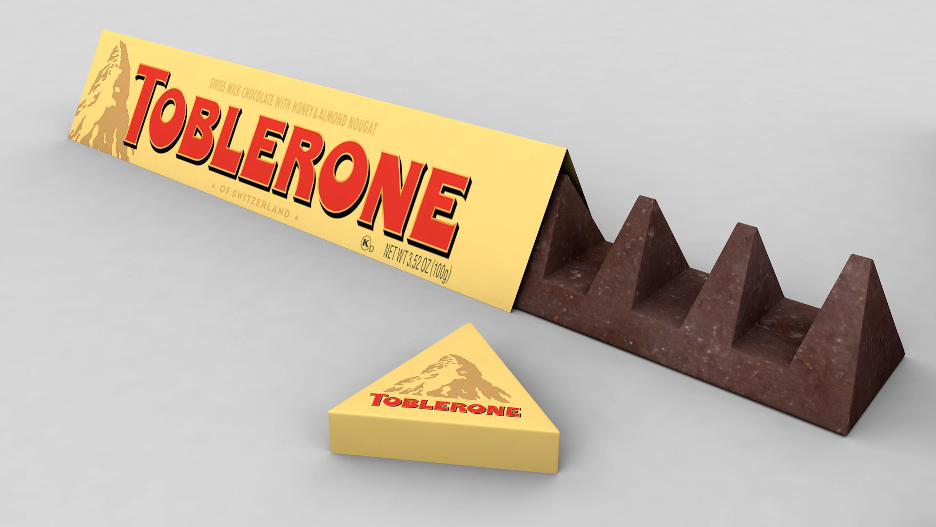 Toblerone Milk Chocolate Bar 3D model | CGTrader