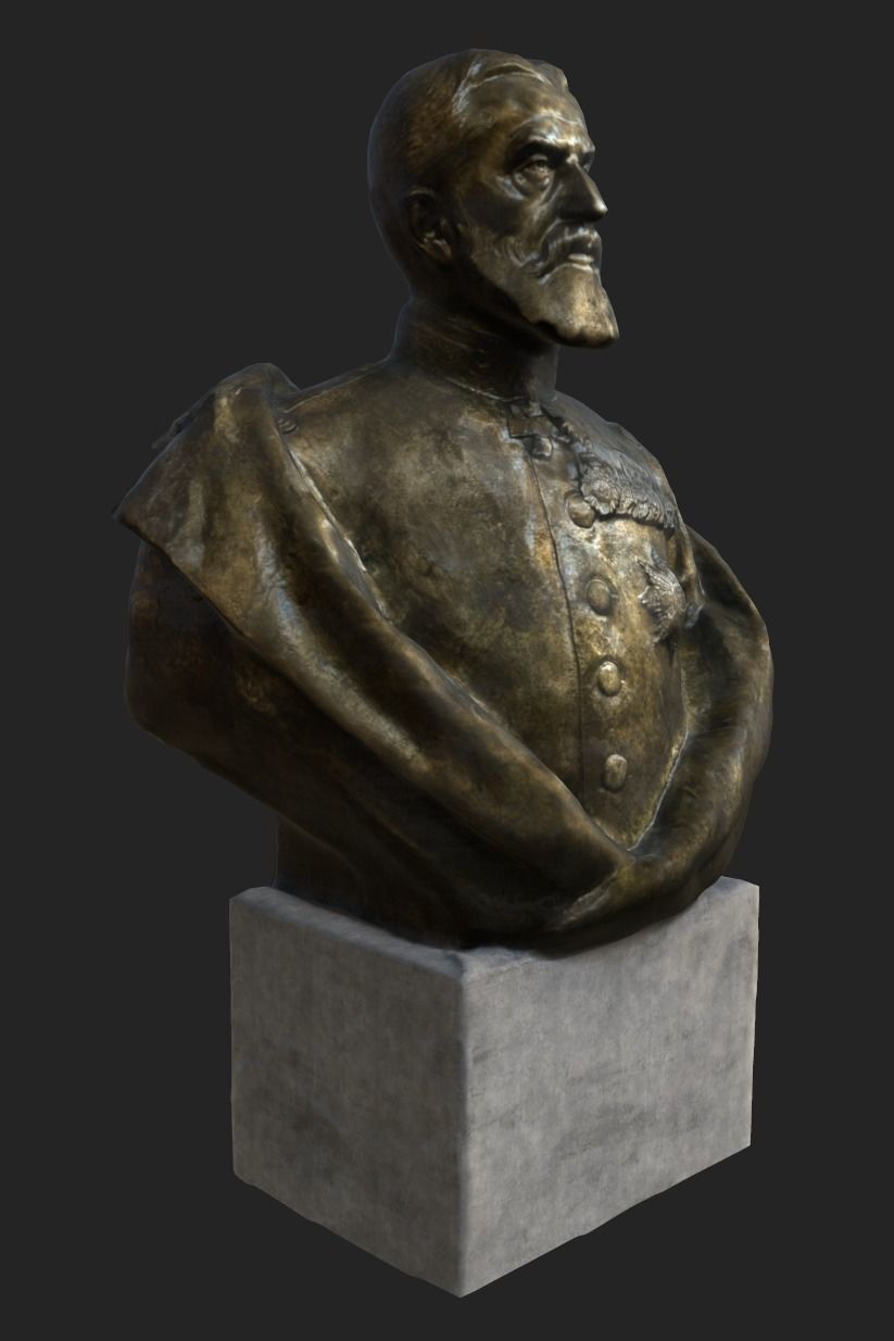 3D model Bronze statue bust VR / AR / low-poly | CGTrader