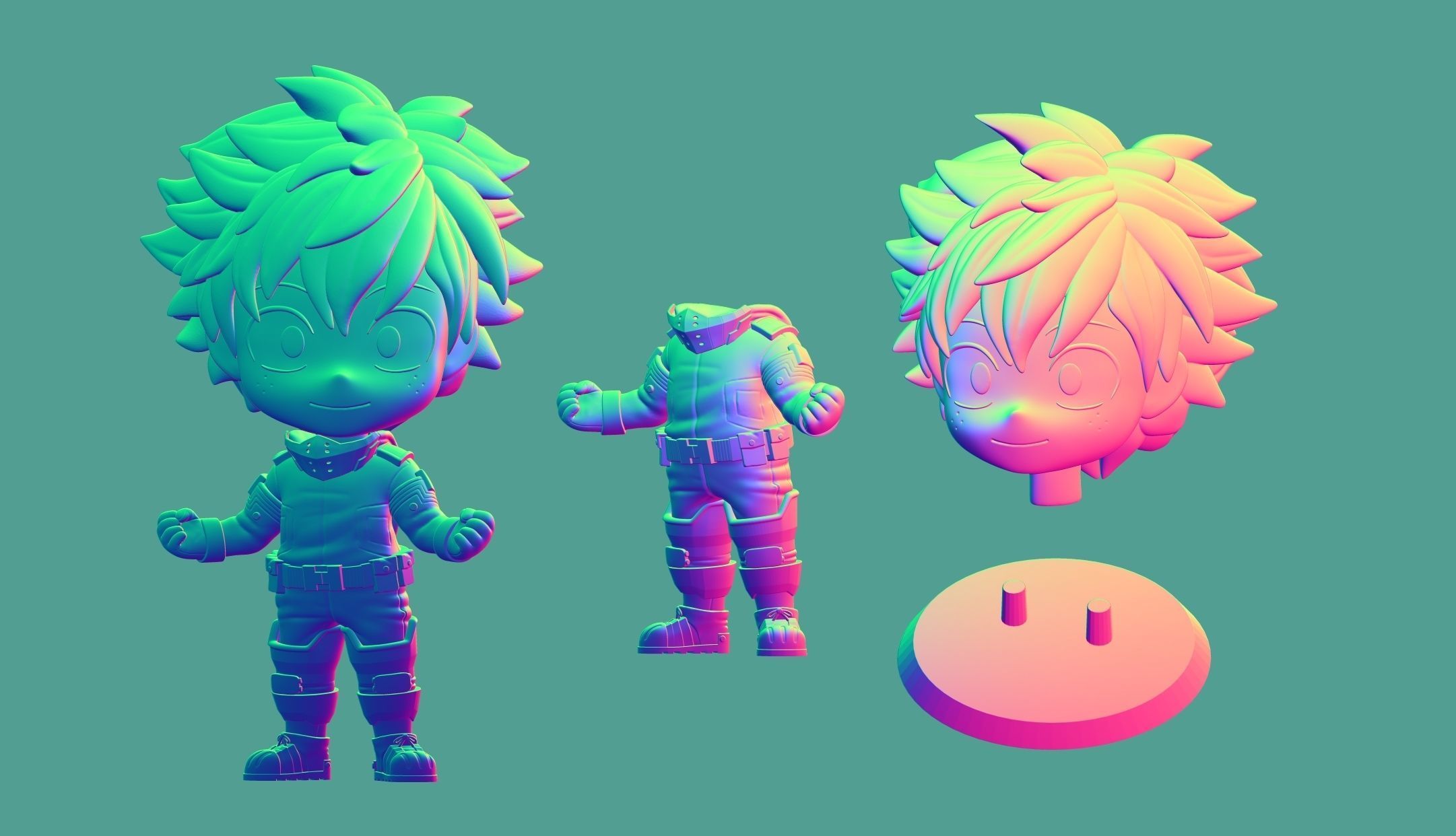 Deku Midoriya Boku no Hero 3D model 3D printable | CGTrader