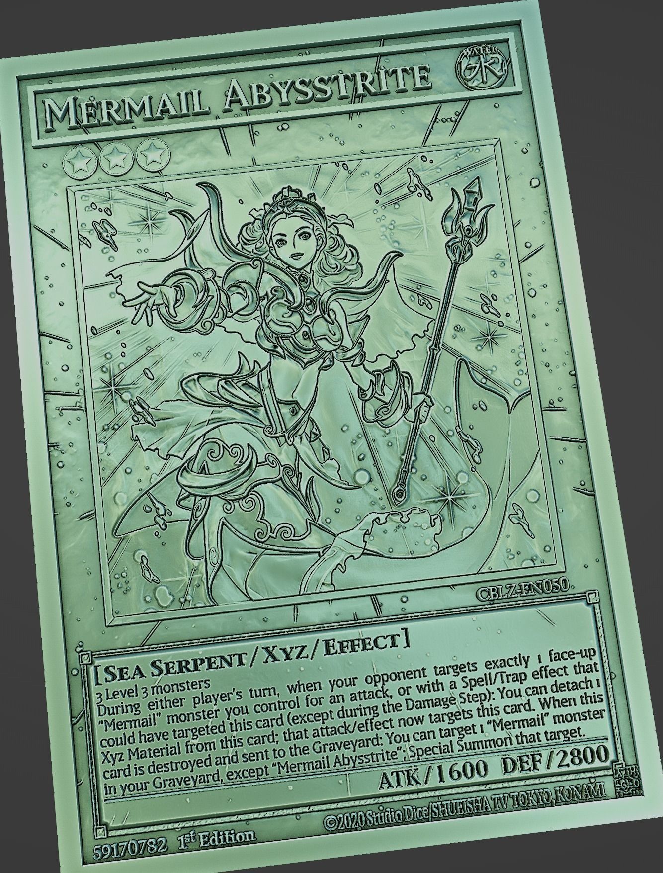 mermail abysstrite - yugioh 3D model 3D printable | CGTrader