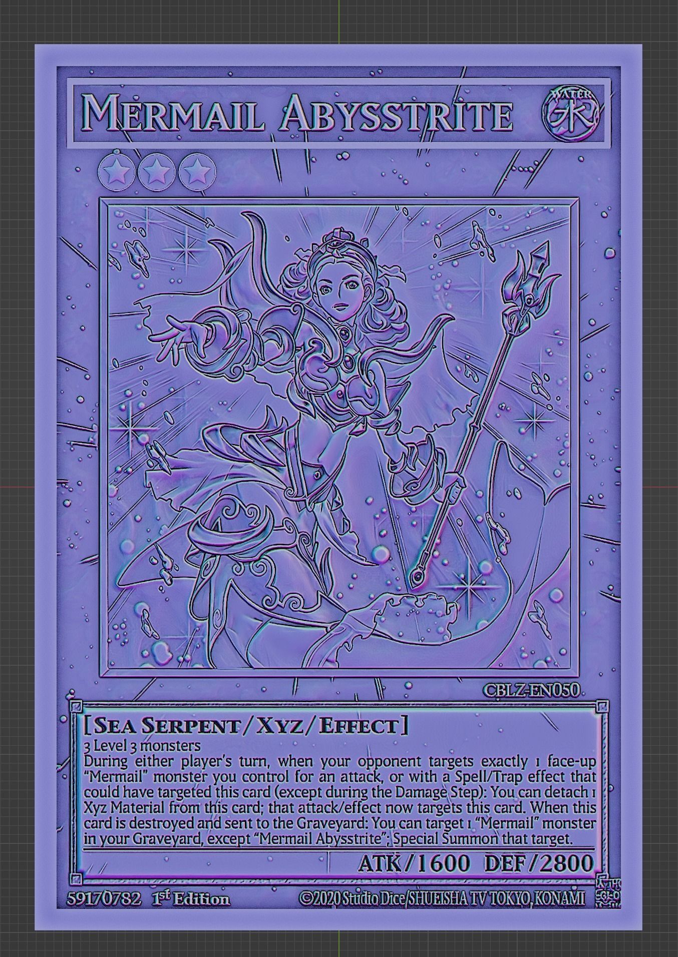 mermail abysstrite - yugioh 3D model 3D printable | CGTrader