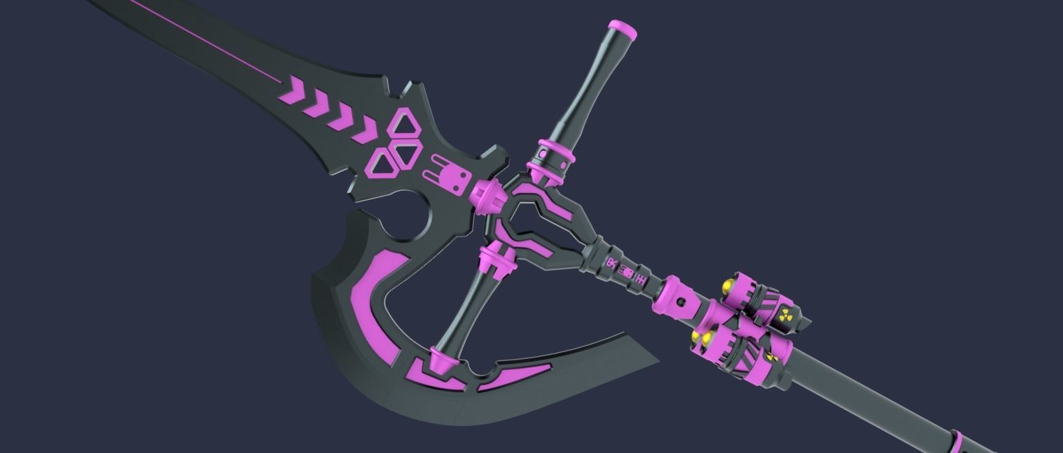 Cyberpunk Cosplay Axe 3D Model Stl 3D model 3D printable | CGTrader