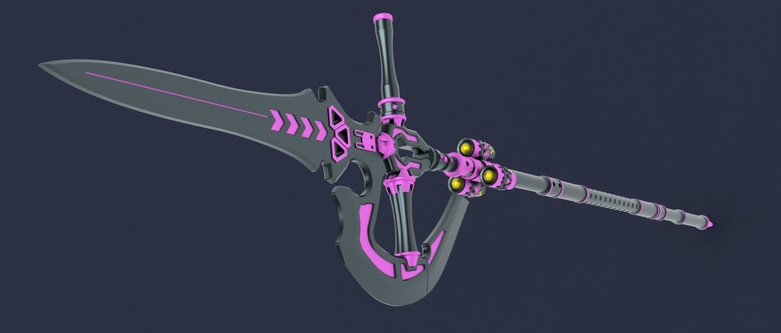 Cyberpunk Cosplay Axe 3D Model Stl 3D model 3D printable | CGTrader