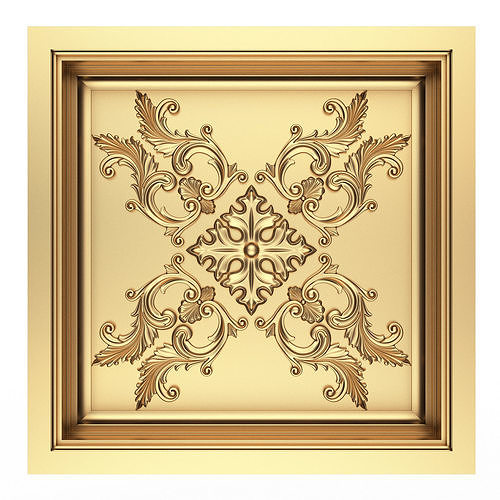 3D model Carved Ceiling Tile 04 VR / AR / low-poly | CGTrader
