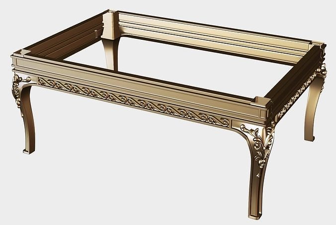 Carved tea table for cnc 17 3D model | CGTrader