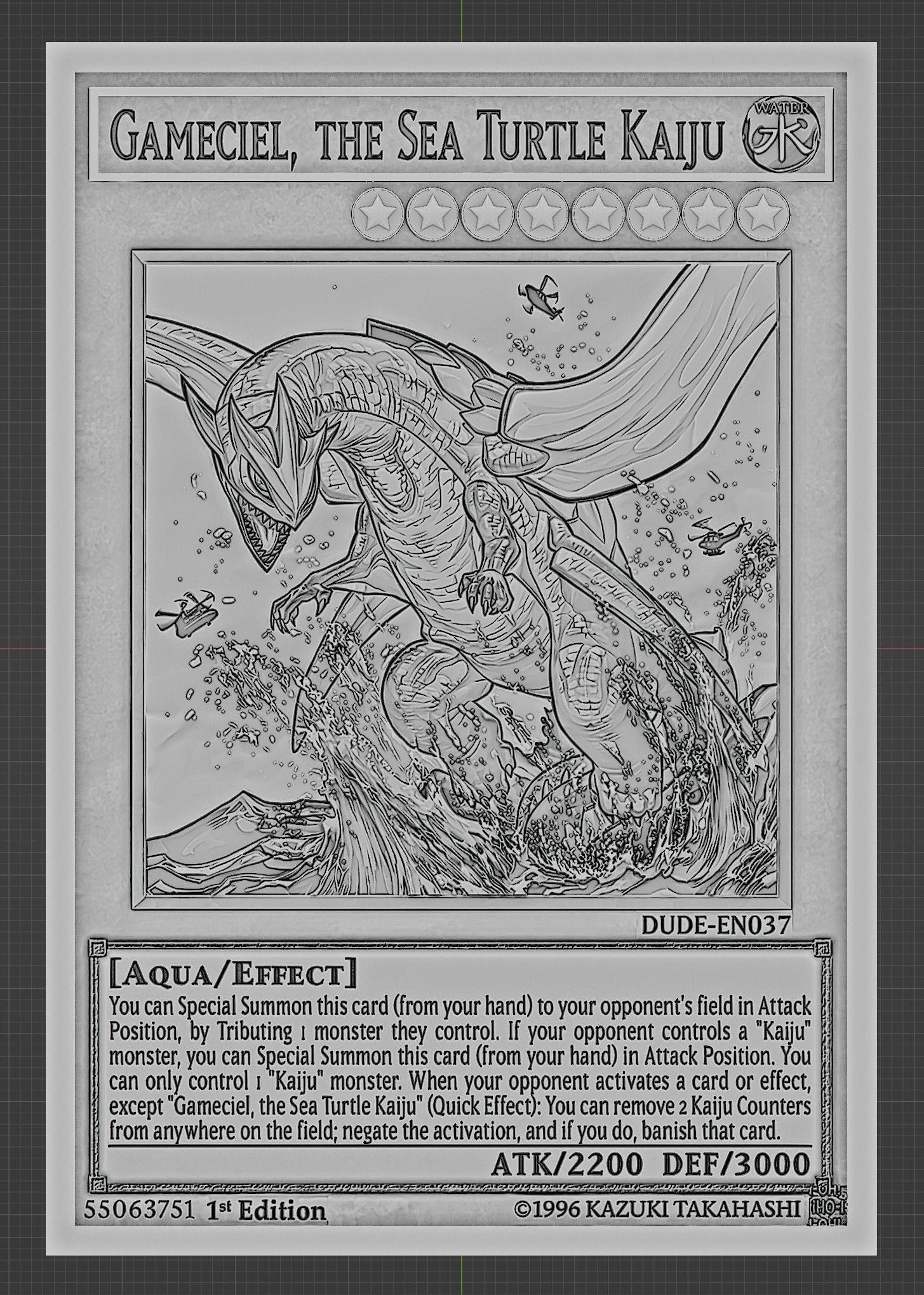 Gameciel the Sea Turtle Kaiju - yugioh free 3D model 3D printable ...