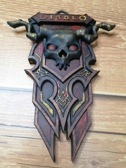 Diablo banner crest 3d printing stl free 3D model 3D printable | CGTrader