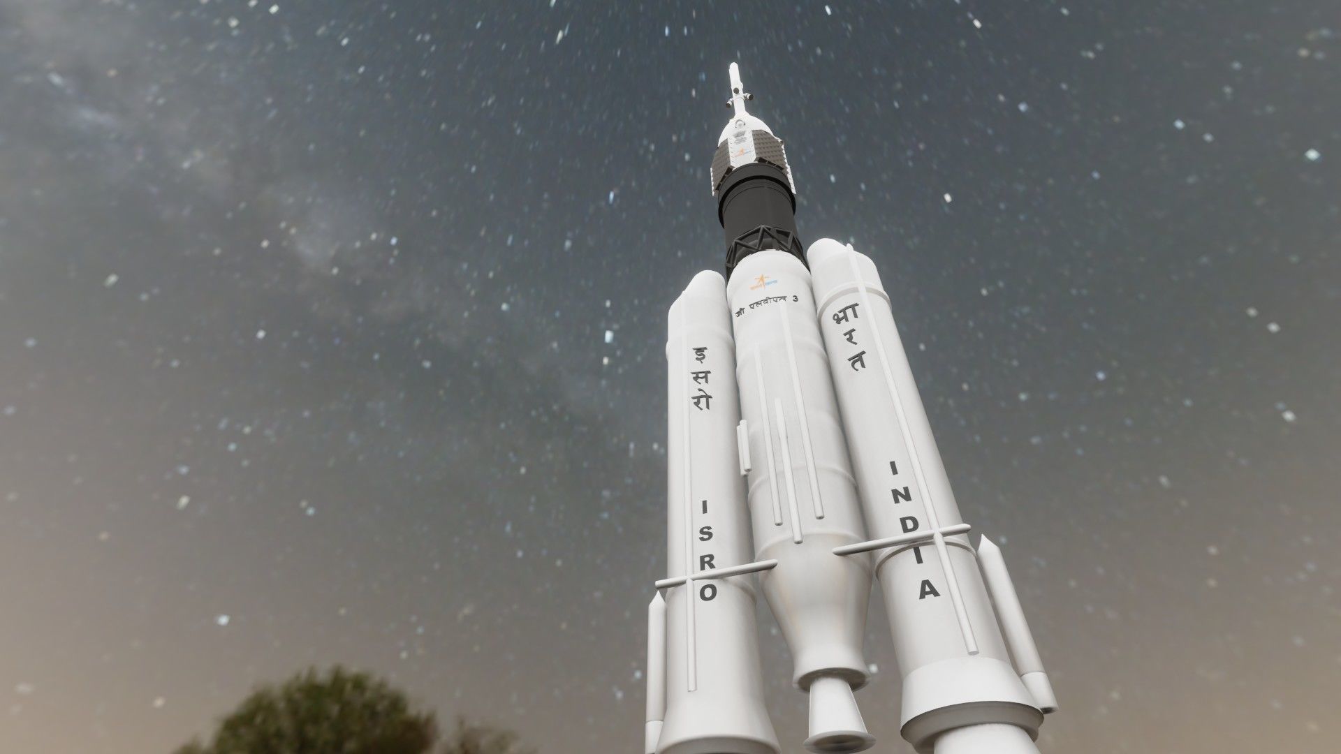 3D model ISRO Human Rated LVM3 Rocket 3d Model VR / AR / low-poly ...