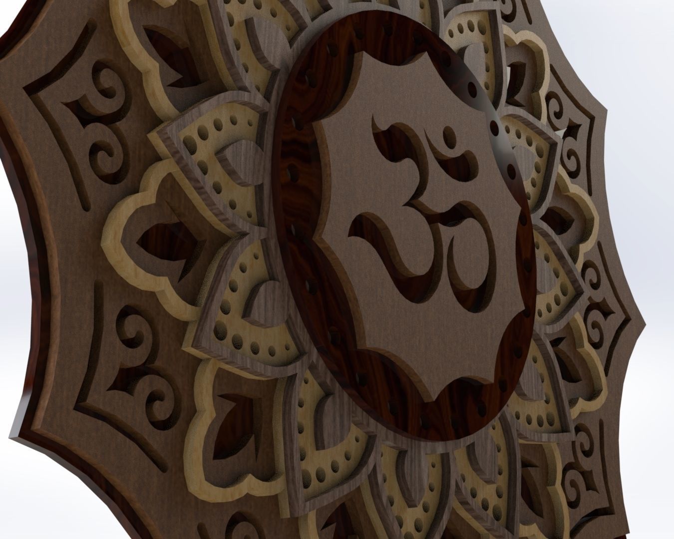 6 LAYER MANDALA DECORATION CNC AND LASER CUT 3D print model 2 3D model ...