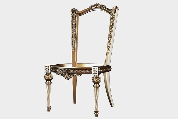 Carved chair for cnc 18 3D model | CGTrader