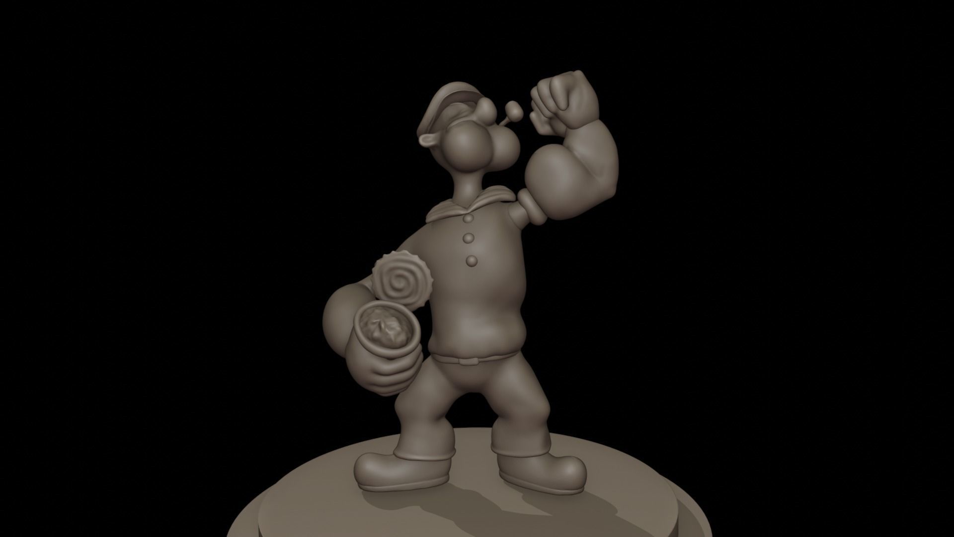 3D Popeye Model 3D model 3D printable | CGTrader