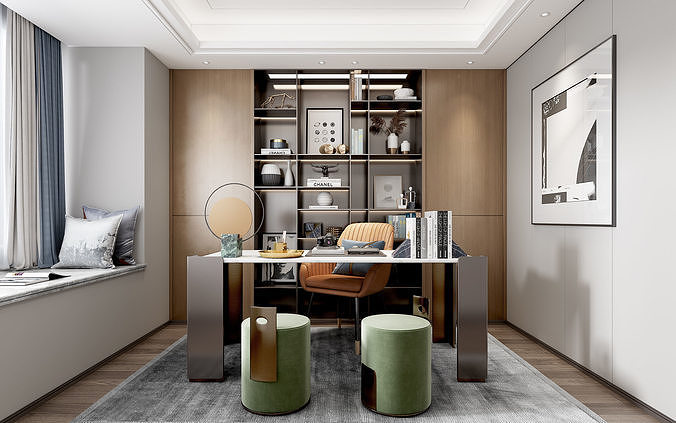 villa Study Home Modern decoration 3D model | CGTrader