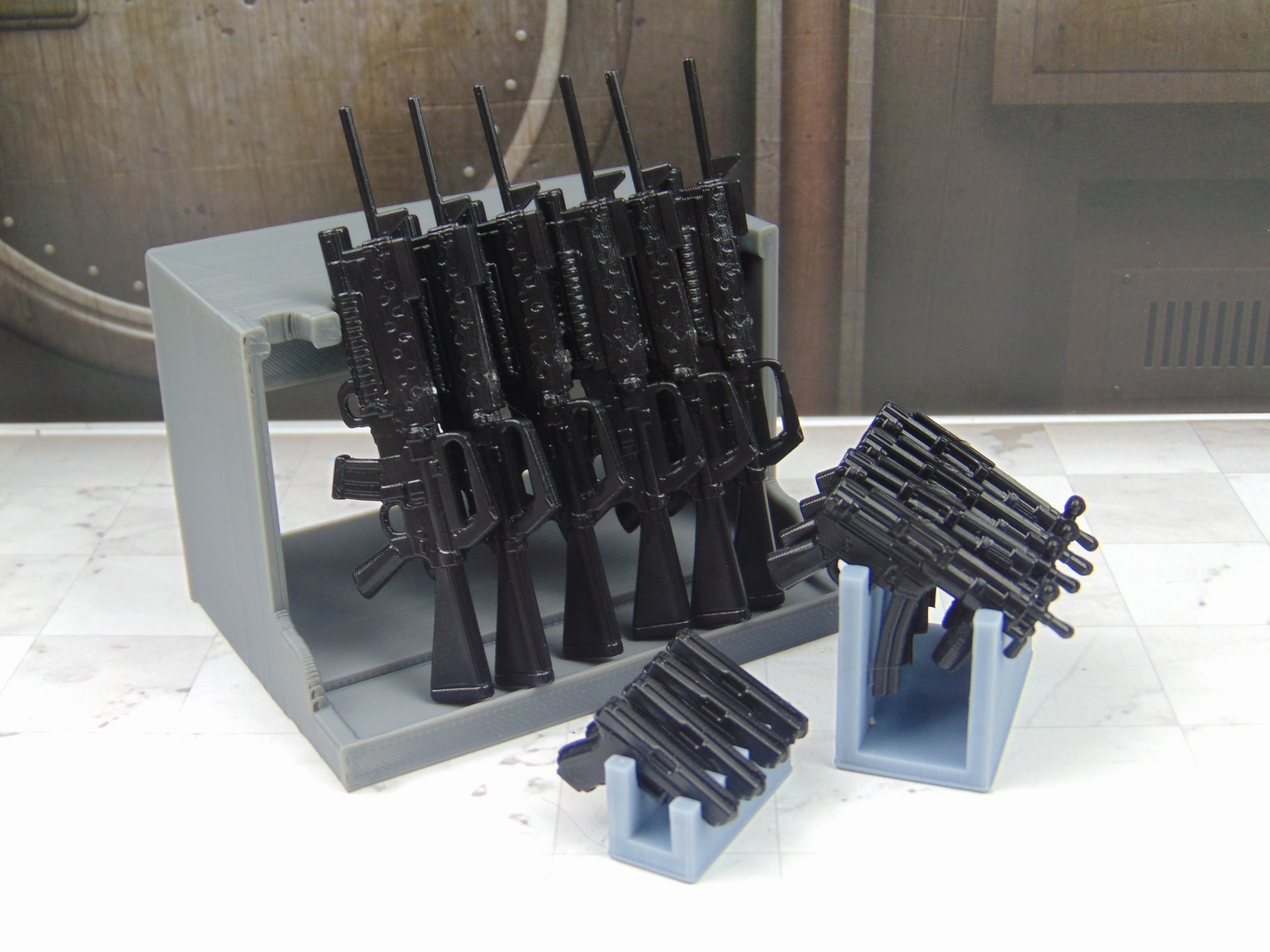 GI JOE Classified 3D Print Vertical Gun Racks Diorama Prop Set 3D model ...