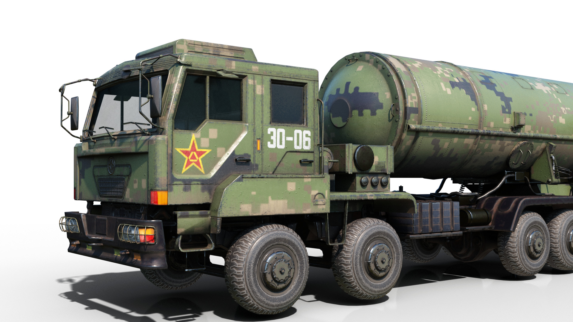 3D model 4 coatings of DF-31A CSS-10 DF31A ballistic missile launcher VR / AR / low-poly | CGTrader