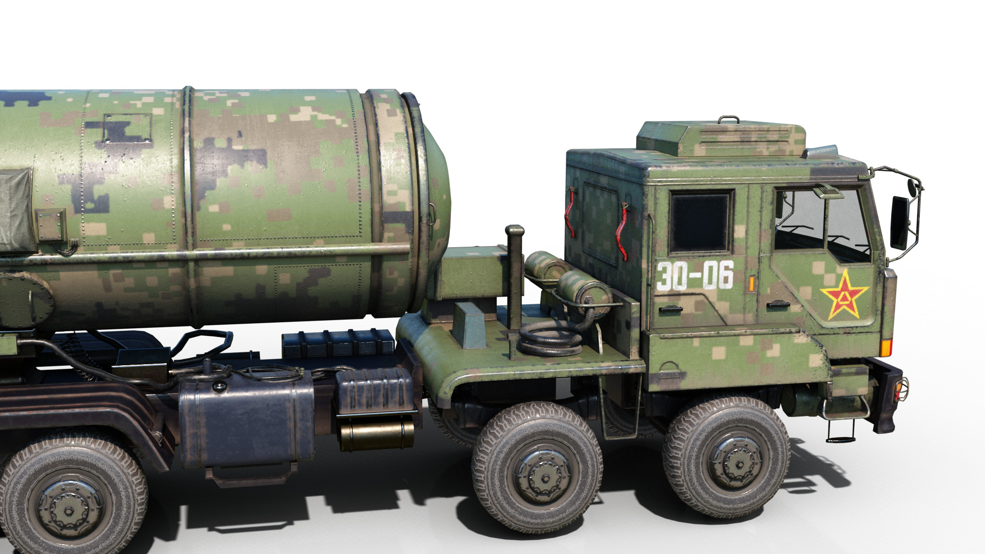 3D model 4 coatings of DF-31A CSS-10 DF31A ballistic missile launcher ...