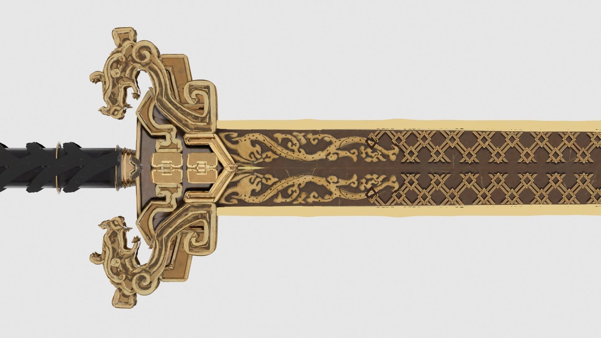 Shang Fangs sword weapon sword King bronze 3D model | CGTrader