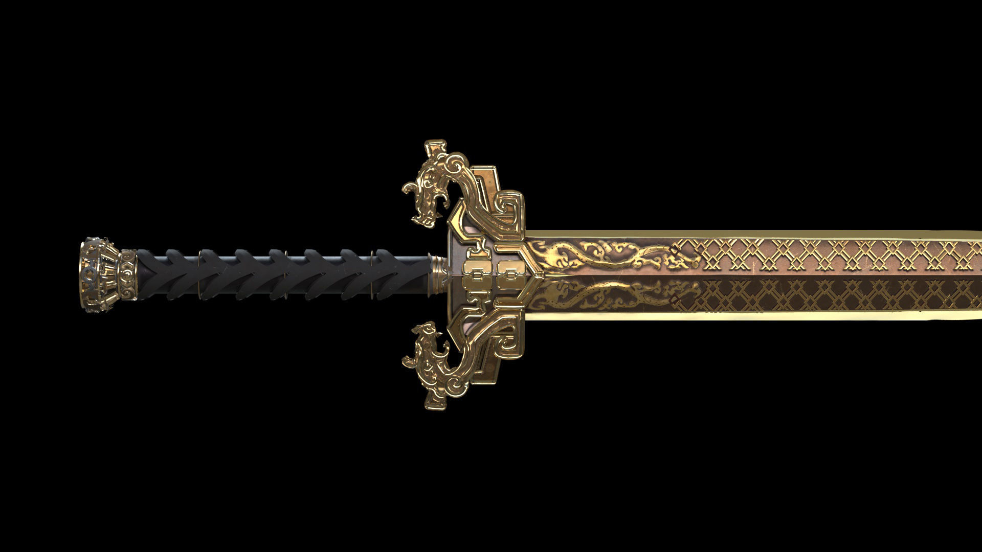 Shang Fangs sword weapon sword King bronze 3D model | CGTrader