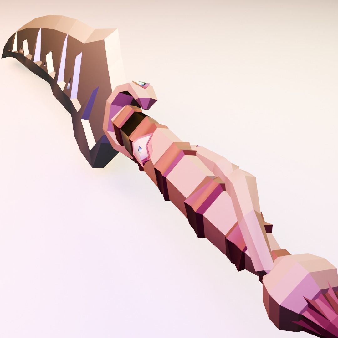 Sylvan Shards Lowpoly Elven Dagger free 3D model | CGTrader
