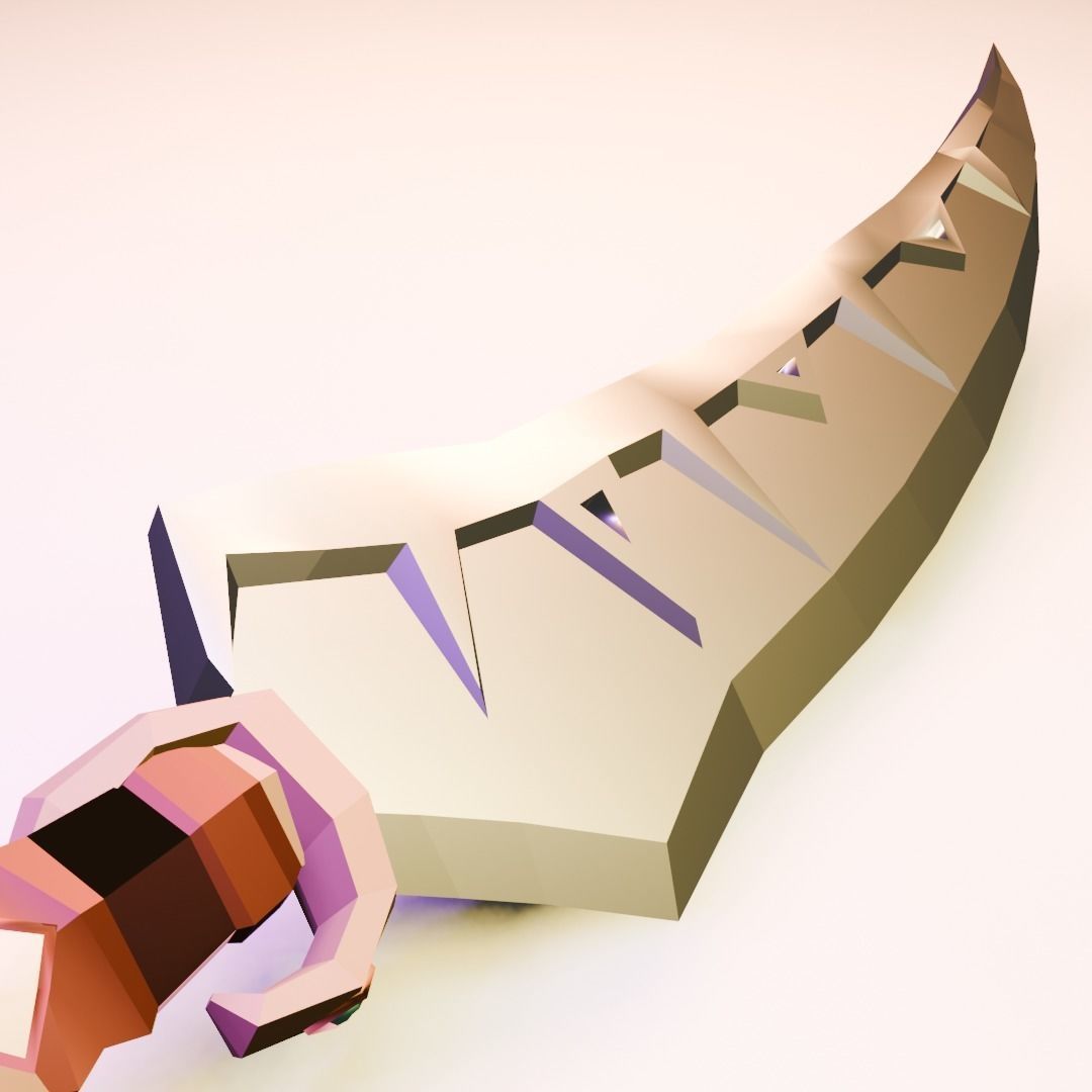Sylvan Shards Lowpoly Elven Dagger free 3D model | CGTrader