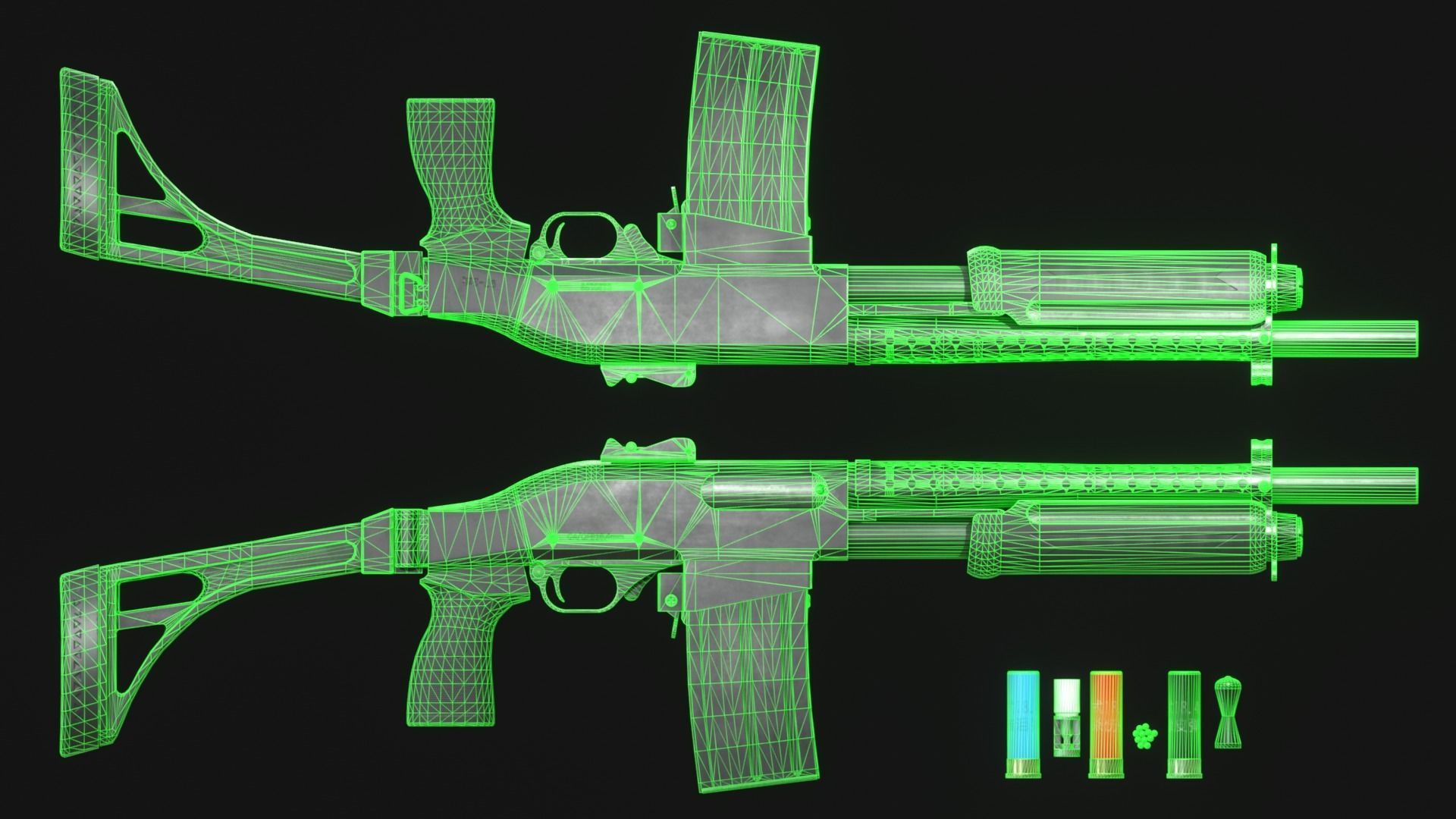 3D model Hawk Type 97-2 Anti-Riot Shotgun VR / AR / low-poly | CGTrader