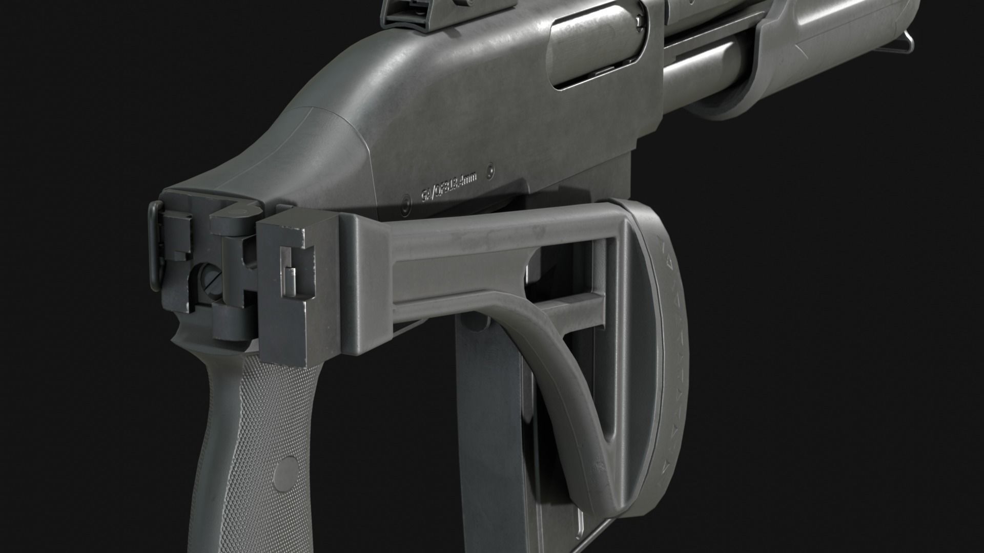 3D model Hawk Type 97-2 Anti-Riot Shotgun VR / AR / low-poly | CGTrader