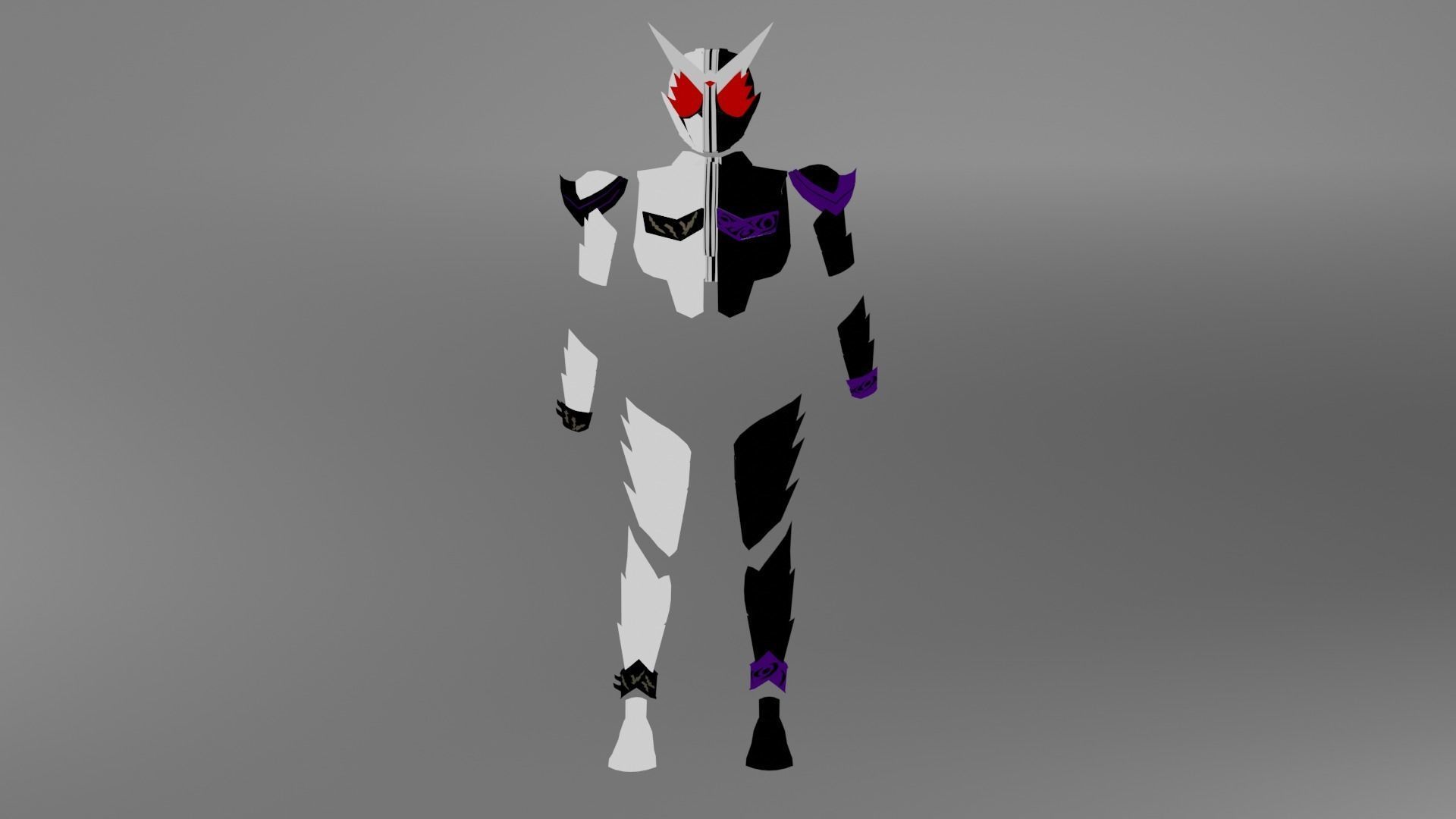 Full suit kamen rider Fang Joker free 3D model 3D printable | CGTrader