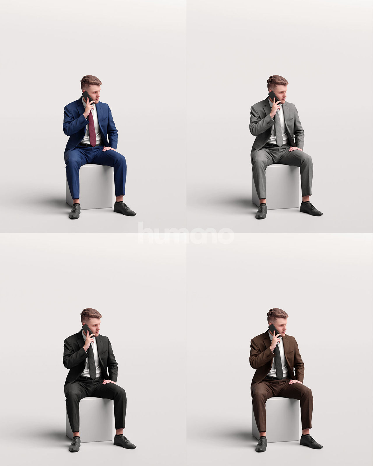 Humano 6 - Collection 2304 - PEOPLE FOR OFFICE - 6 x 3D models 3D model ...