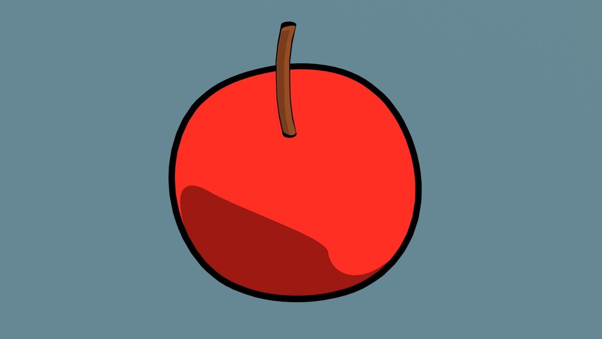 Stylized anime apple 3D model | CGTrader