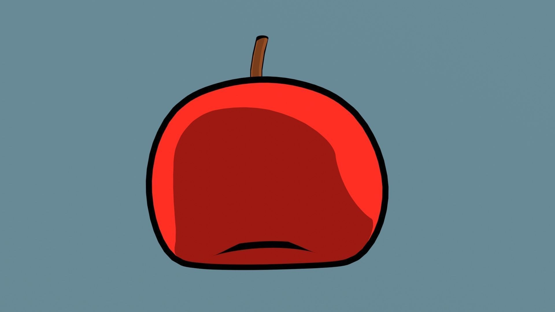 Stylized anime apple 3D model | CGTrader
