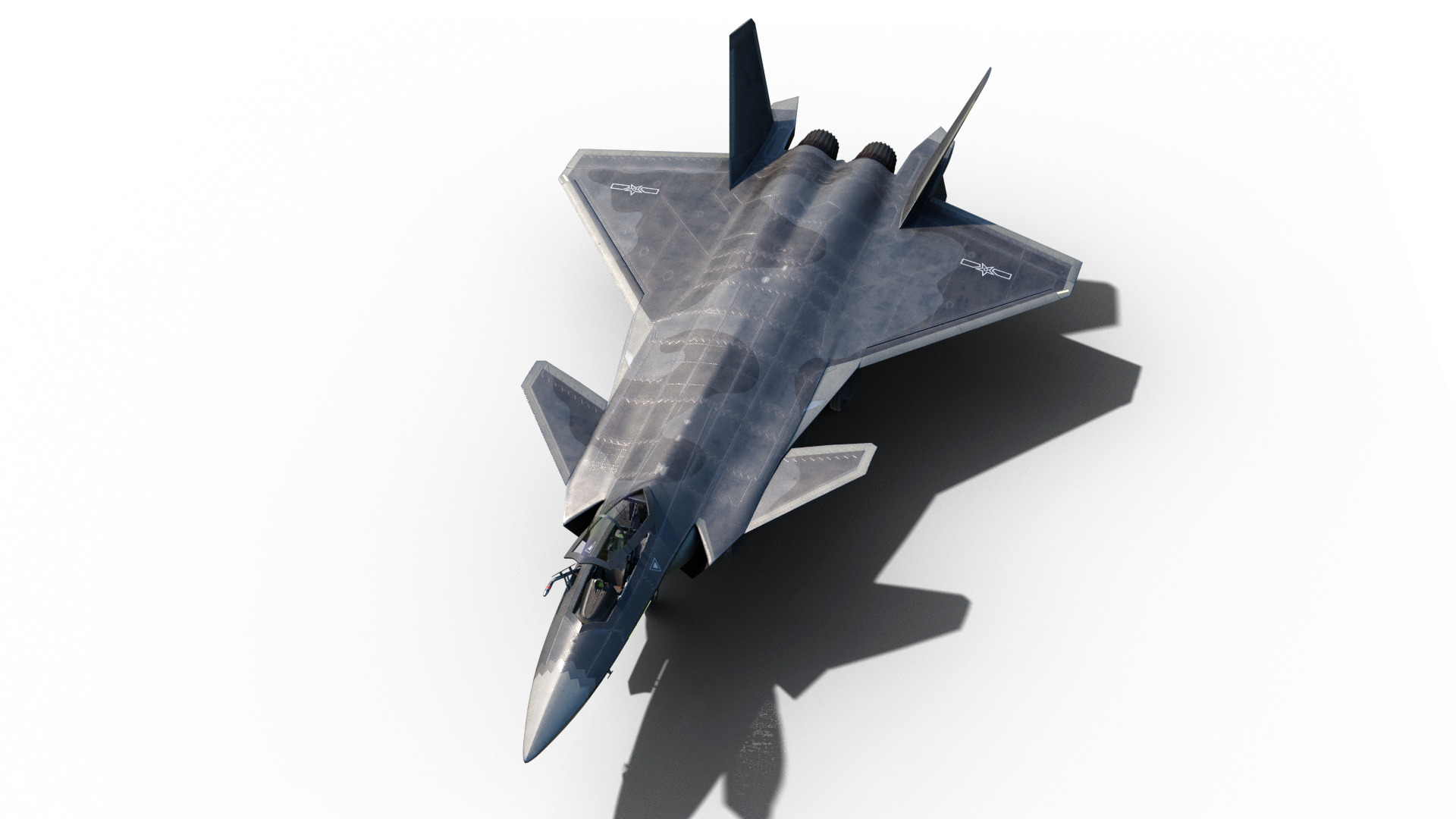 3D model J20 J-20 F-20 F20 China J20 stealth fighter VR / AR / low-poly ...