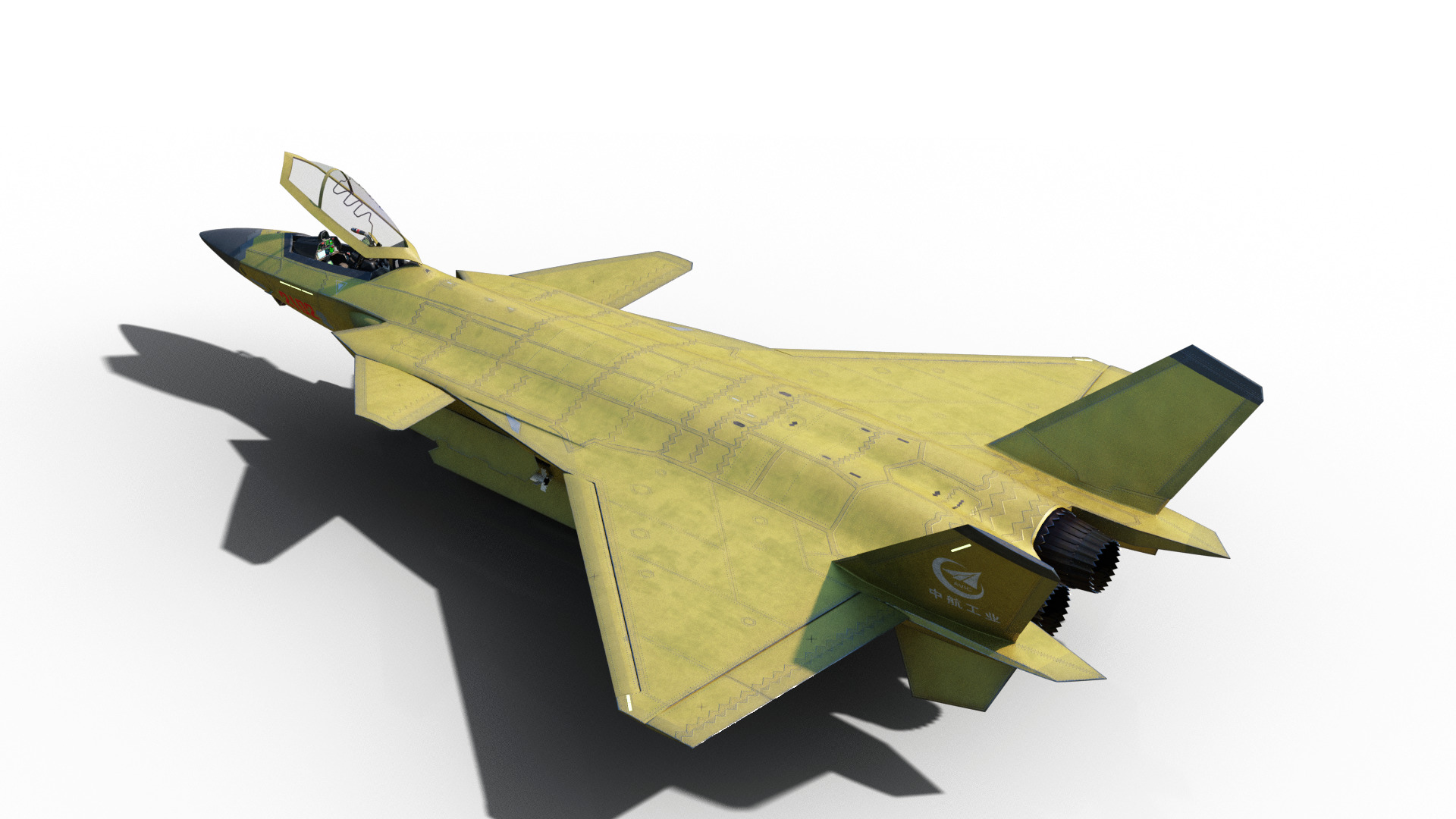 3D model J20 J-20 F-20 F20 China J20 stealth fighter VR / AR / low-poly ...
