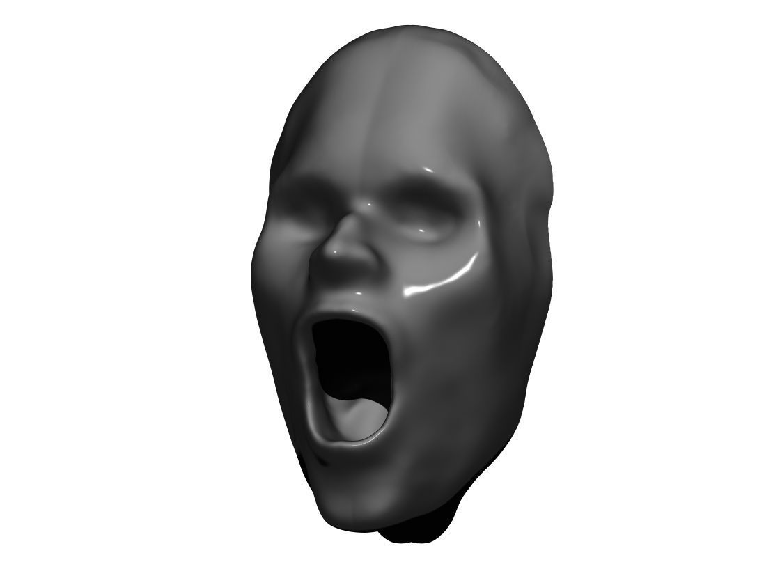 Scream face 3D model | CGTrader