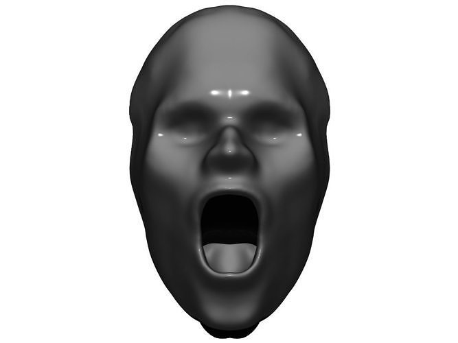 Scream face 3D model | CGTrader