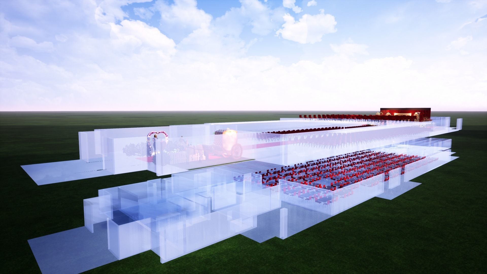 Marriage Hall Aerial view 3D model | CGTrader