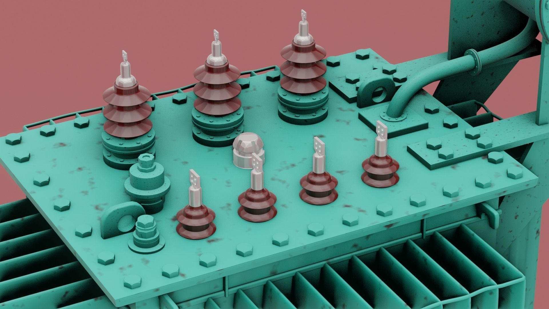 Electrical Transformer free 3D model | CGTrader