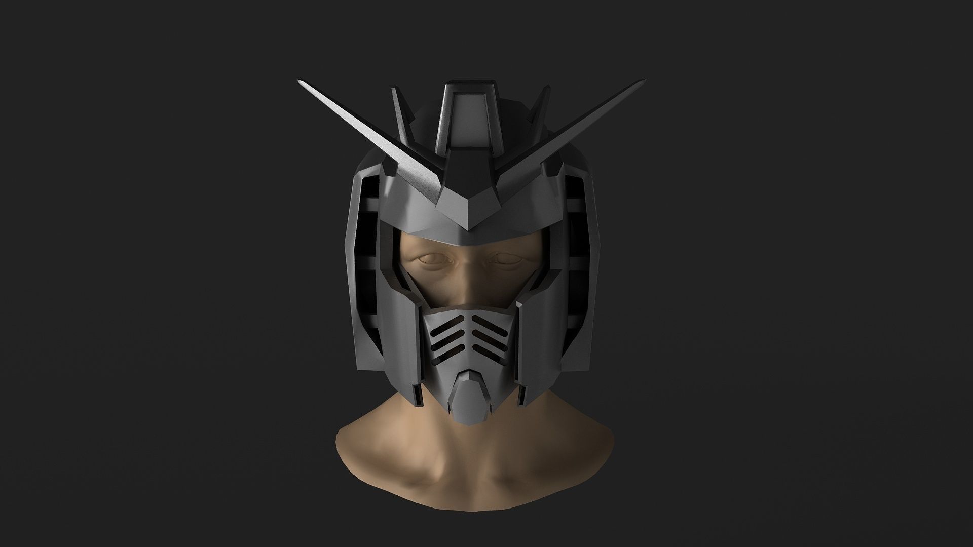 Gundam helmet sci-fi outfit clothing robot android clothes mask 3D ...