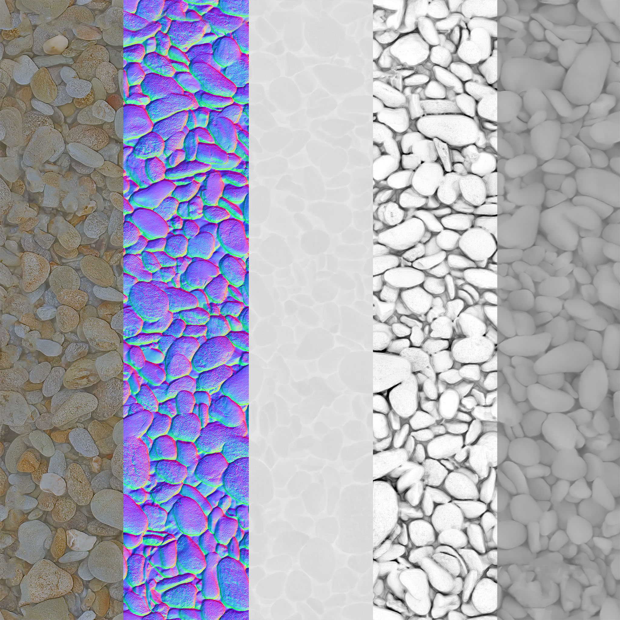 Texture Cobble Stone Terrain seamless PBR texture VR / AR / low-poly ...