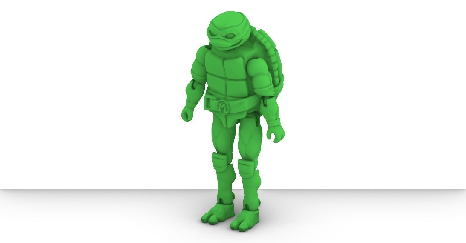Tmnt Mike - ARTICULATED POSEABLE ACTION FIGURE 100mm 3D model 3D ...