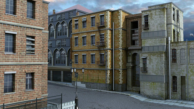 City Street Alley Block 3D model | CGTrader