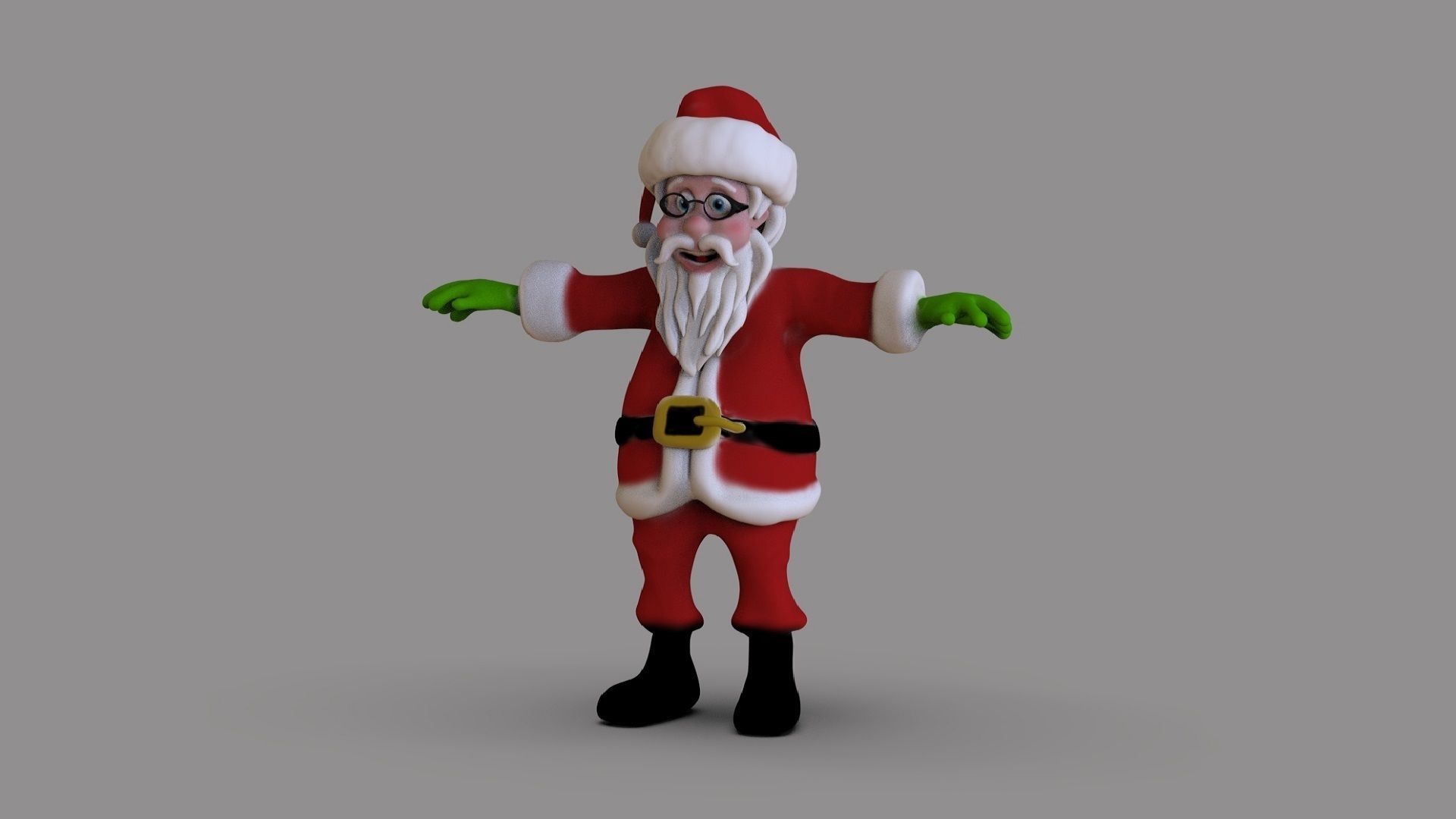 3D model Santa Claus Toon VR / AR / low-poly | CGTrader