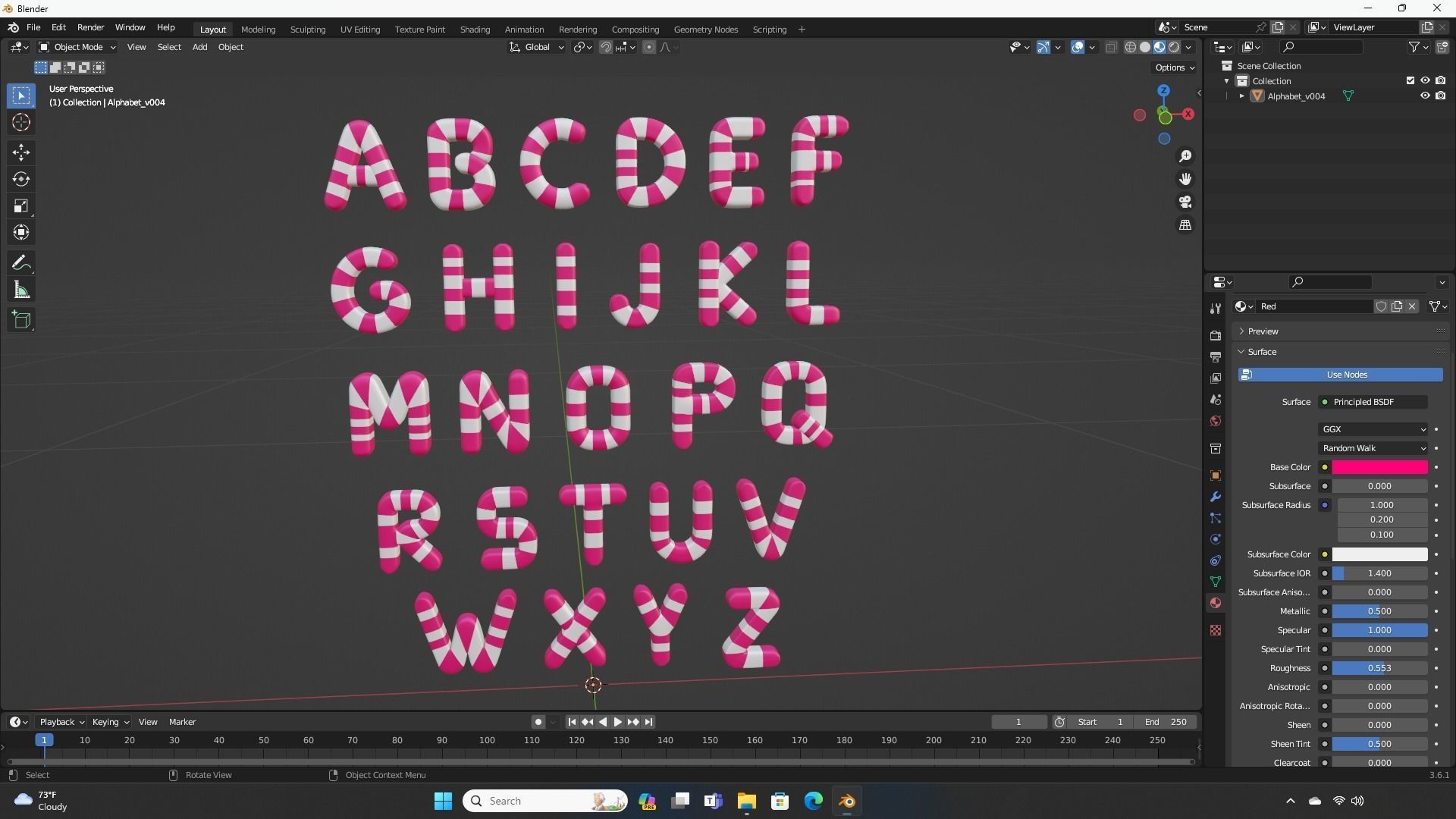3D model Cartoon Alphabet v004 VR / AR / low-poly | CGTrader